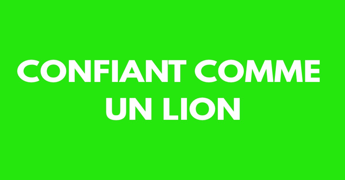 Confiant comme un lion - Articles chrétiens de bénédiction
